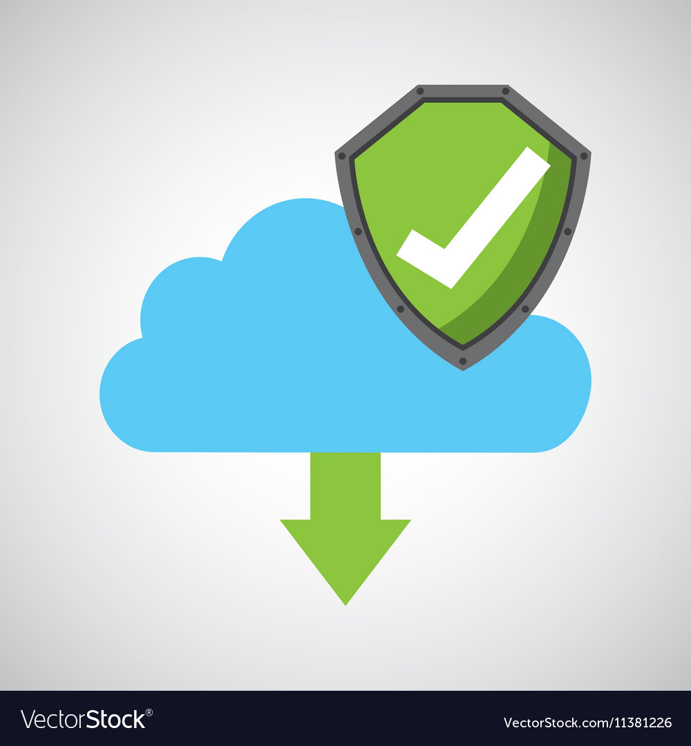Cloud computing data storage Royalty Free Vector Image