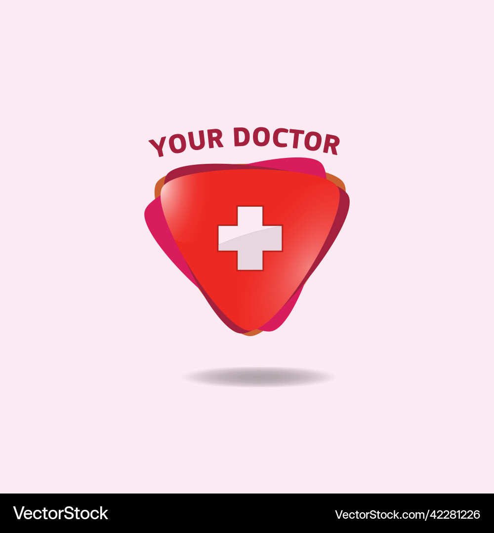 Doctor sign for your design with red shield Vector Image