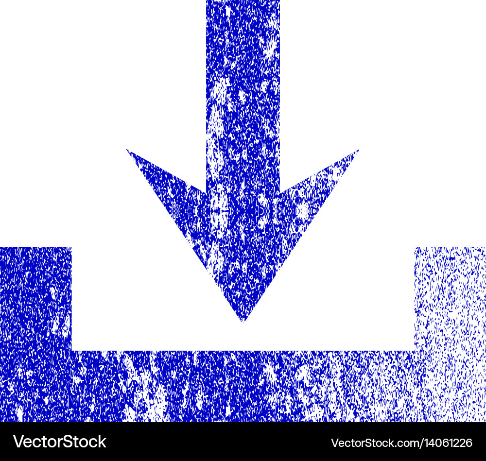 Downloads grunge textured icon Royalty Free Vector Image