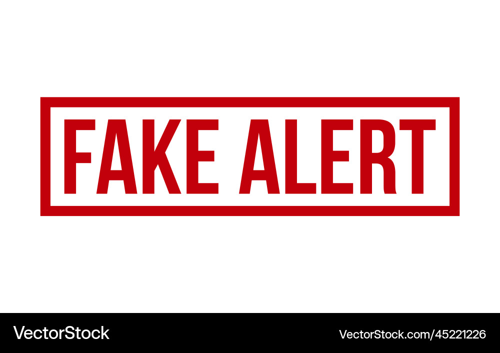 Fake alert rubber stamp seal Royalty Free Vector Image