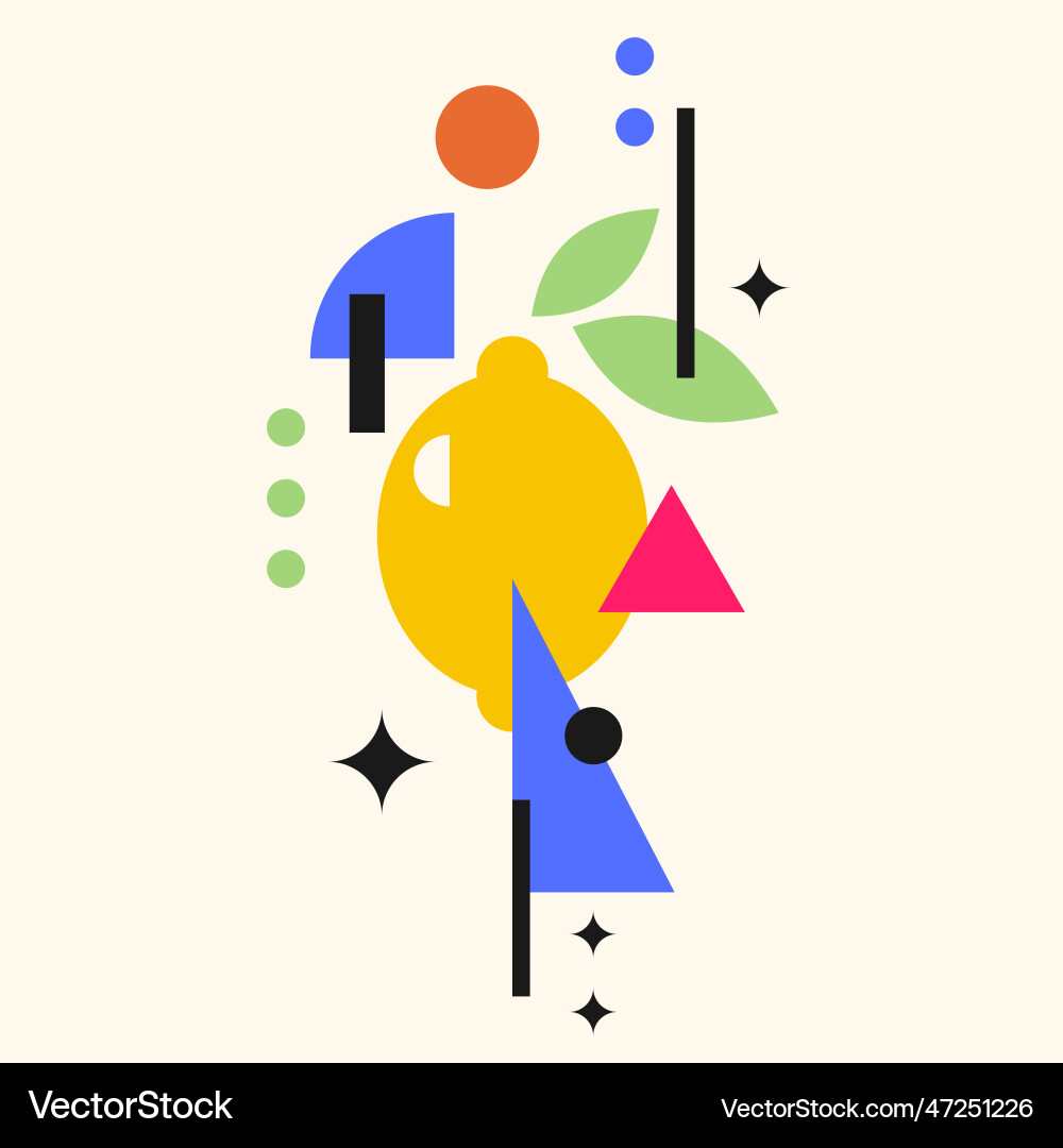 Graphics in a minimalistic fashionable Royalty Free Vector