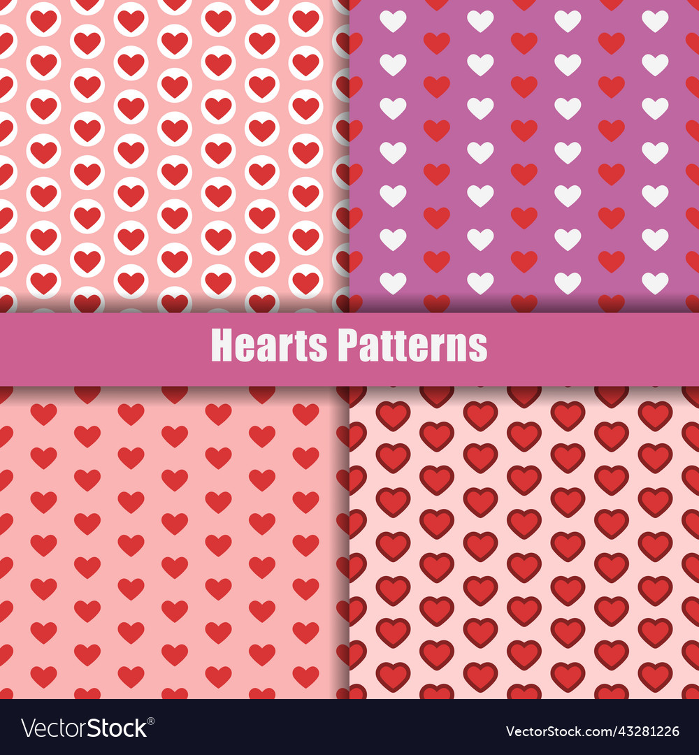 Hearts patterns Royalty Free Vector Image - VectorStock