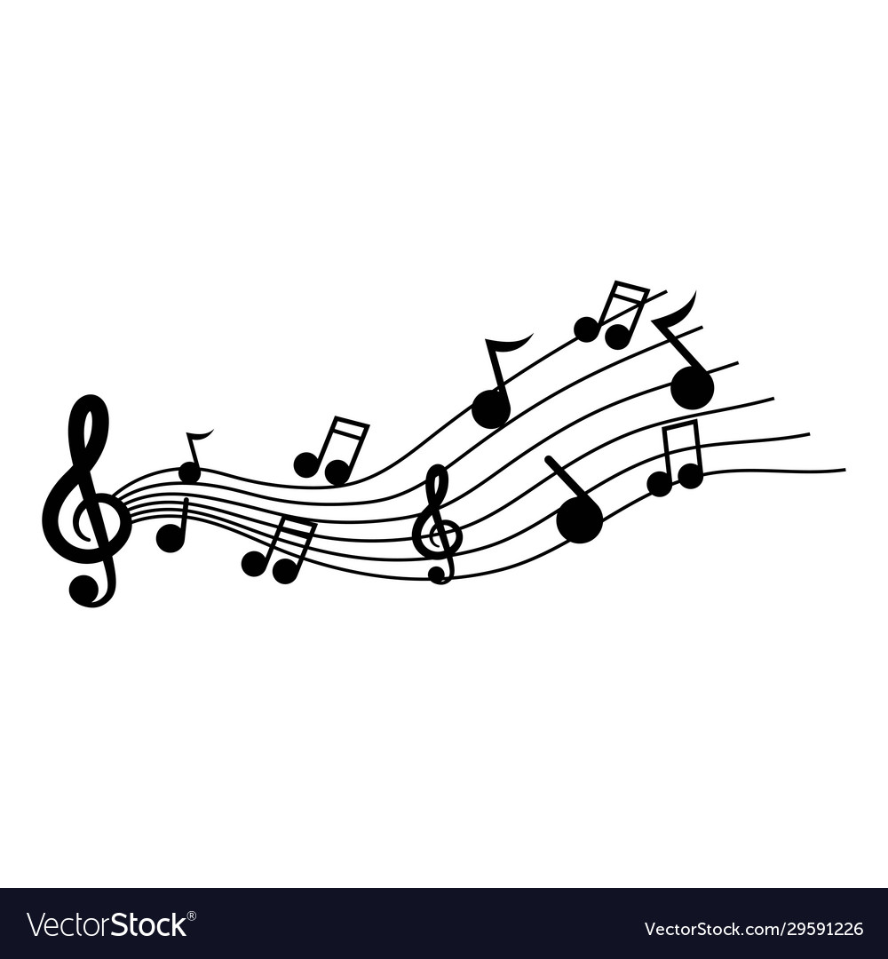 Music note icon logo creative Royalty Free Vector Image