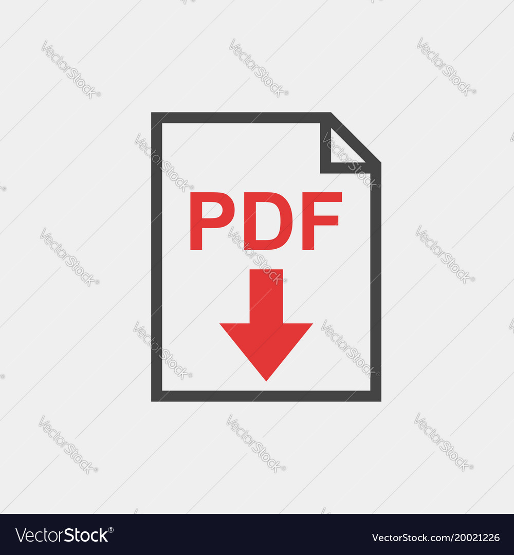 Pdf flat icon Royalty Free Vector Image - VectorStock