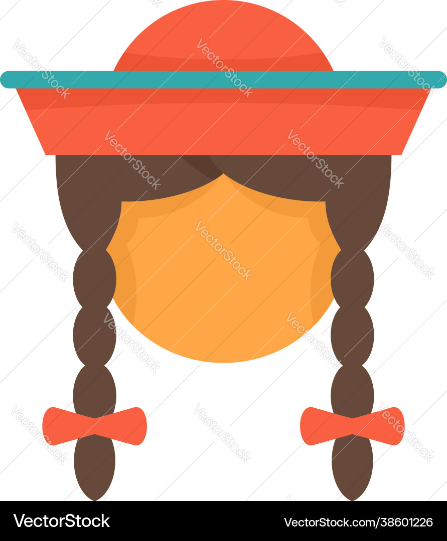 Peru woman icon flat isolated Royalty Free Vector Image