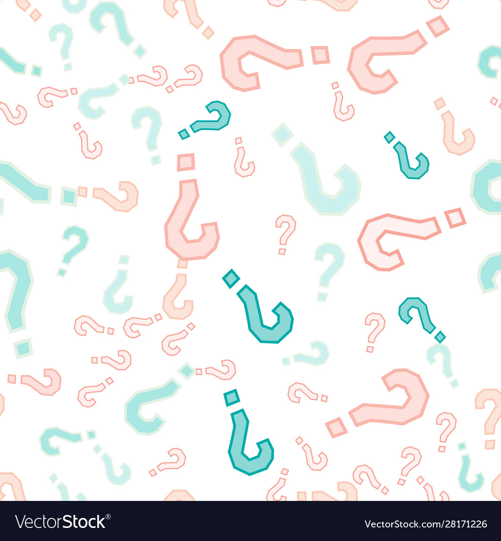Quiz seamless pattern question marks doubt faq Vector Image