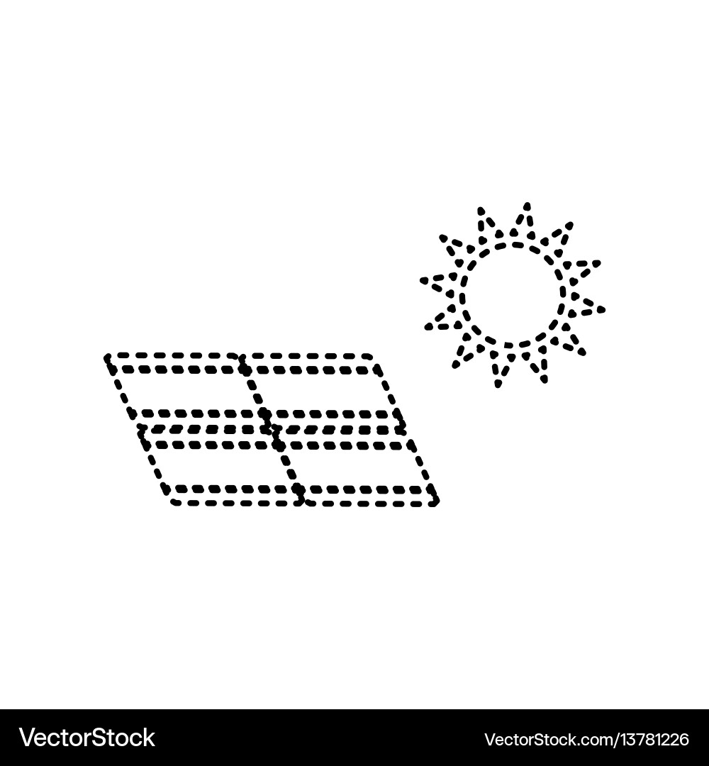 Solar energy panel eco trend concept sign Vector Image