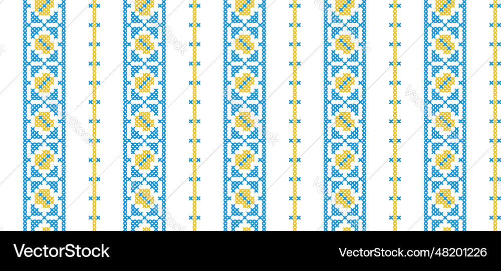 Ukrainian striped print stripes seamless Vector Image