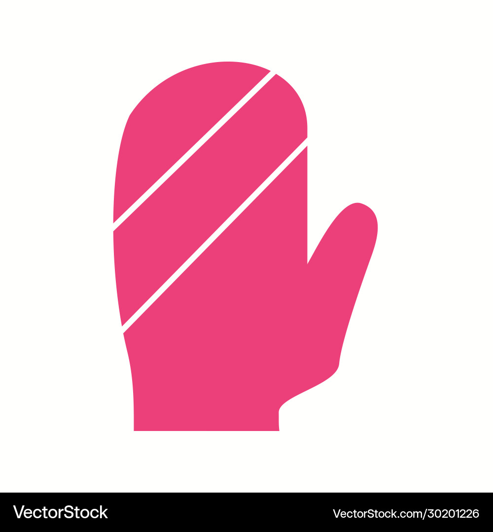 Unique baking glove glyph icon Royalty Free Vector Image