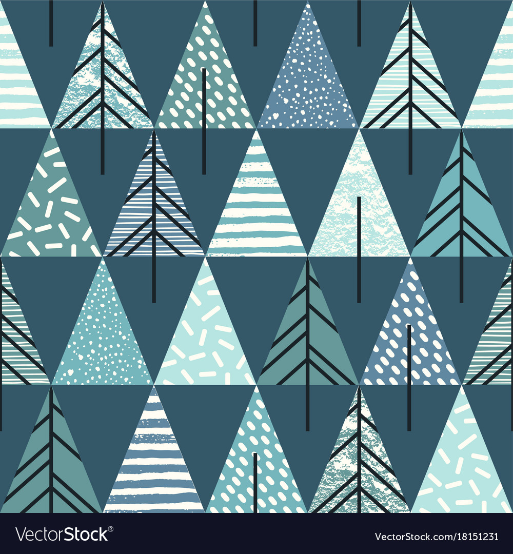 Abstract geometric seamless repeat pattern with Vector Image