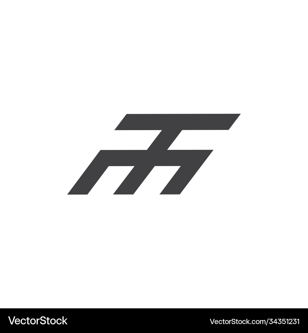 Abstract letter mt simple geometric line logo Vector Image