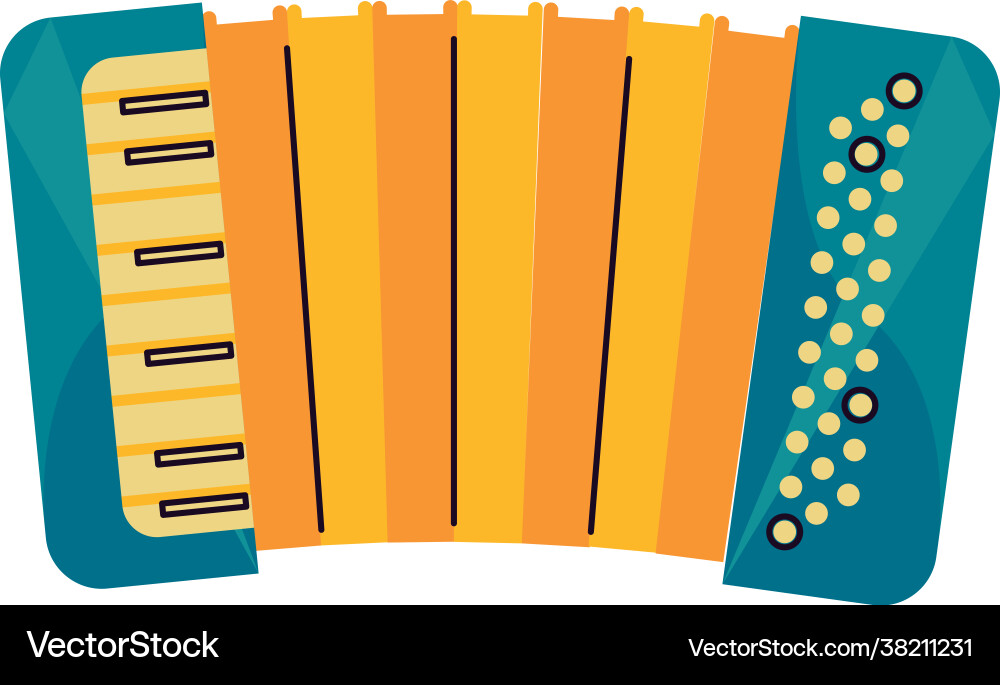 Accordion musical instrument Royalty Free Vector Image