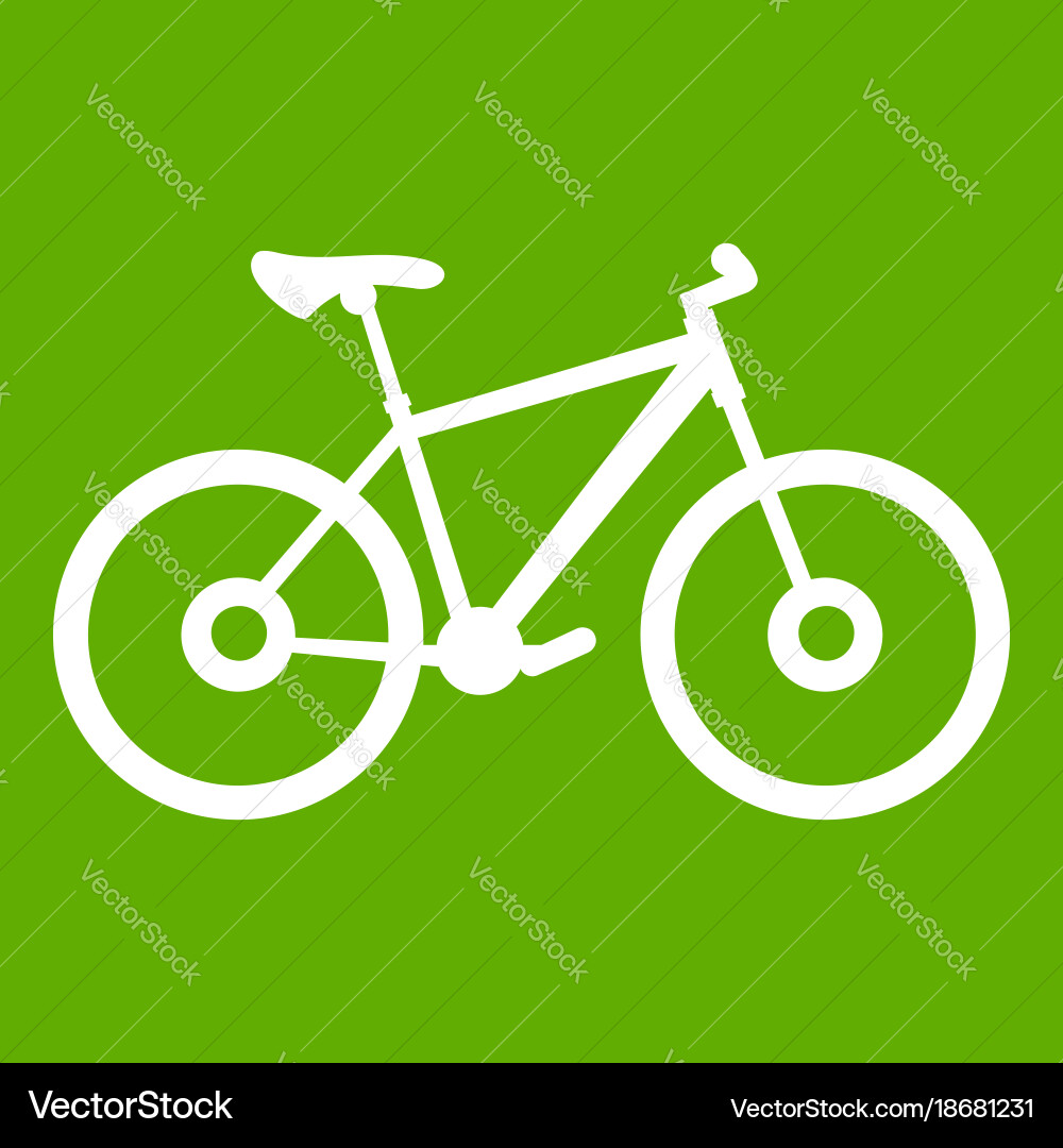 Bike icon green Royalty Free Vector Image - VectorStock