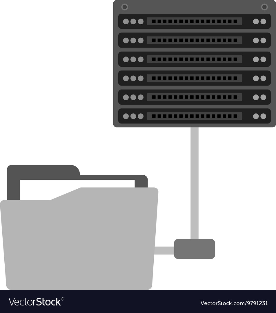 Data access from folders Royalty Free Vector Image