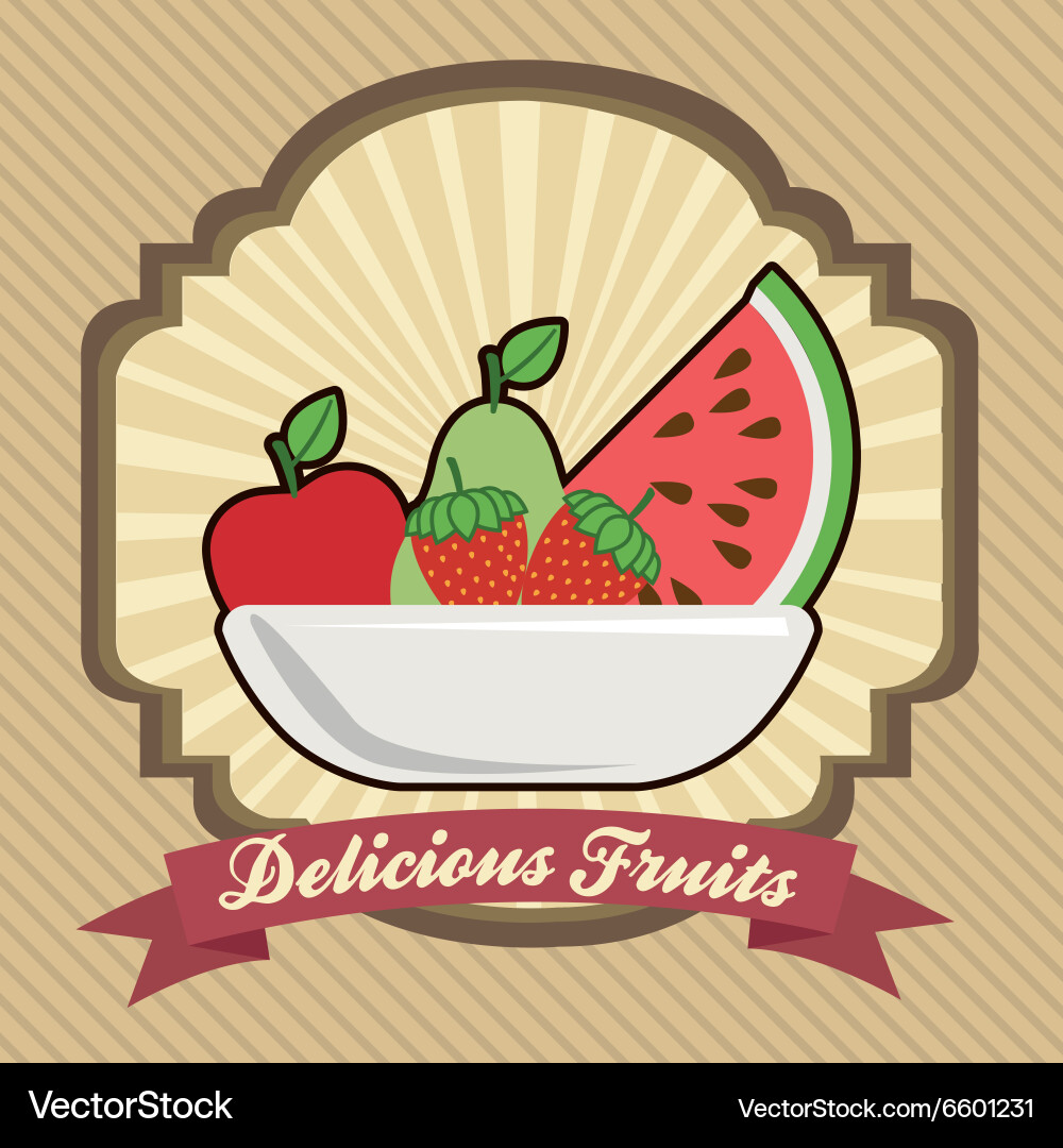 Delicious and good foodesign Royalty Free Vector Image