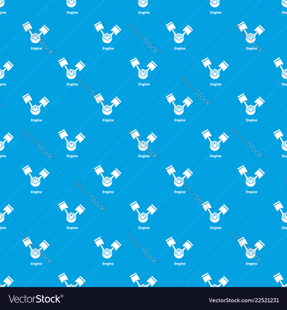 Engine pattern seamless blue Royalty Free Vector Image