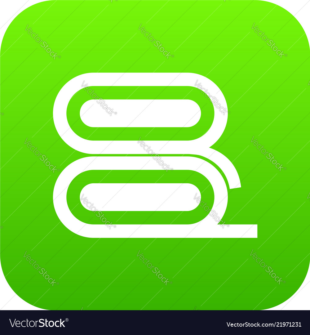 Fabric icon digital green Royalty Free Vector Image