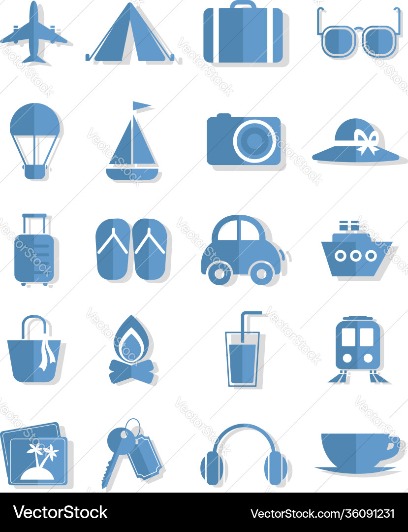 Holiday travel on white background Royalty Free Vector Image