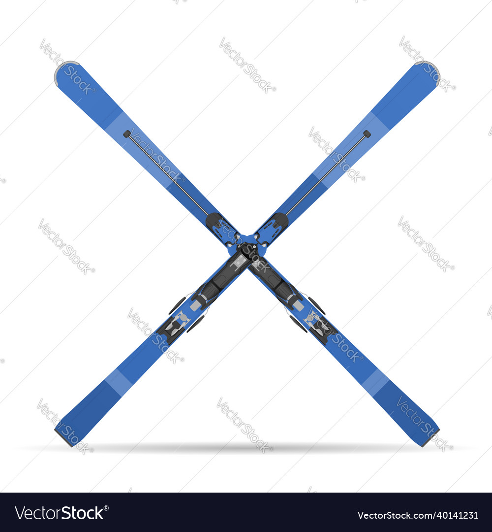Mountain skis Royalty Free Vector Image - VectorStock