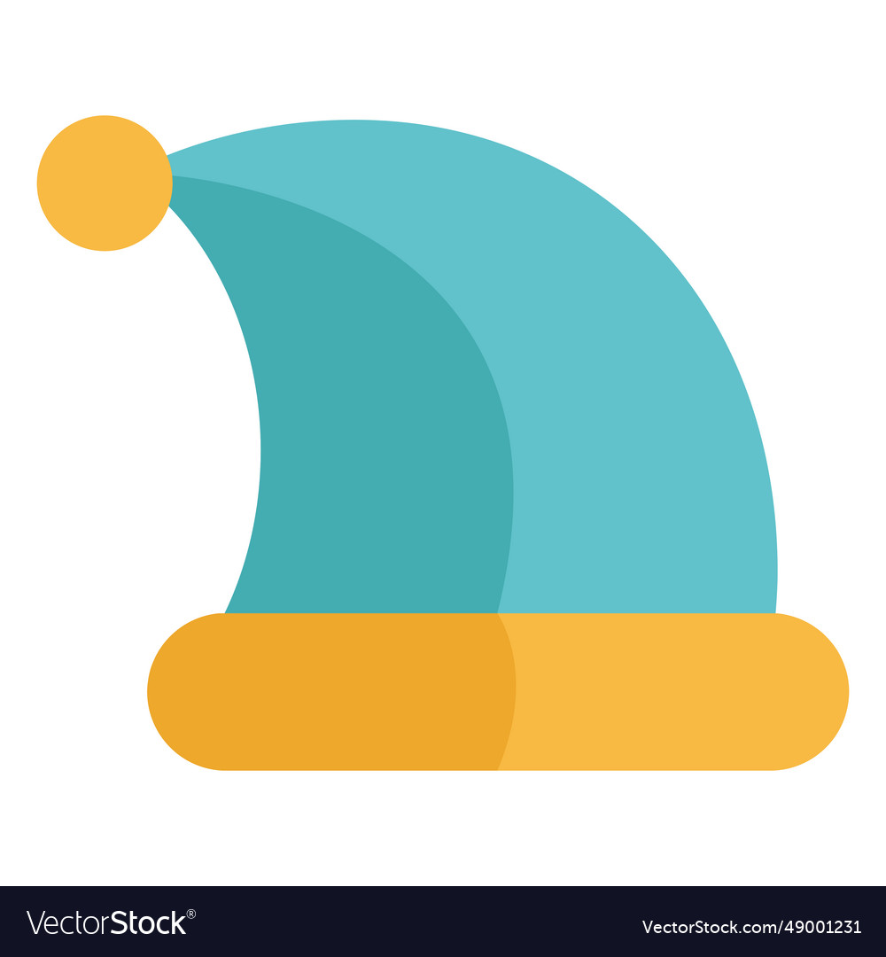 Sleeping hat flat Royalty Free Vector Image - VectorStock
