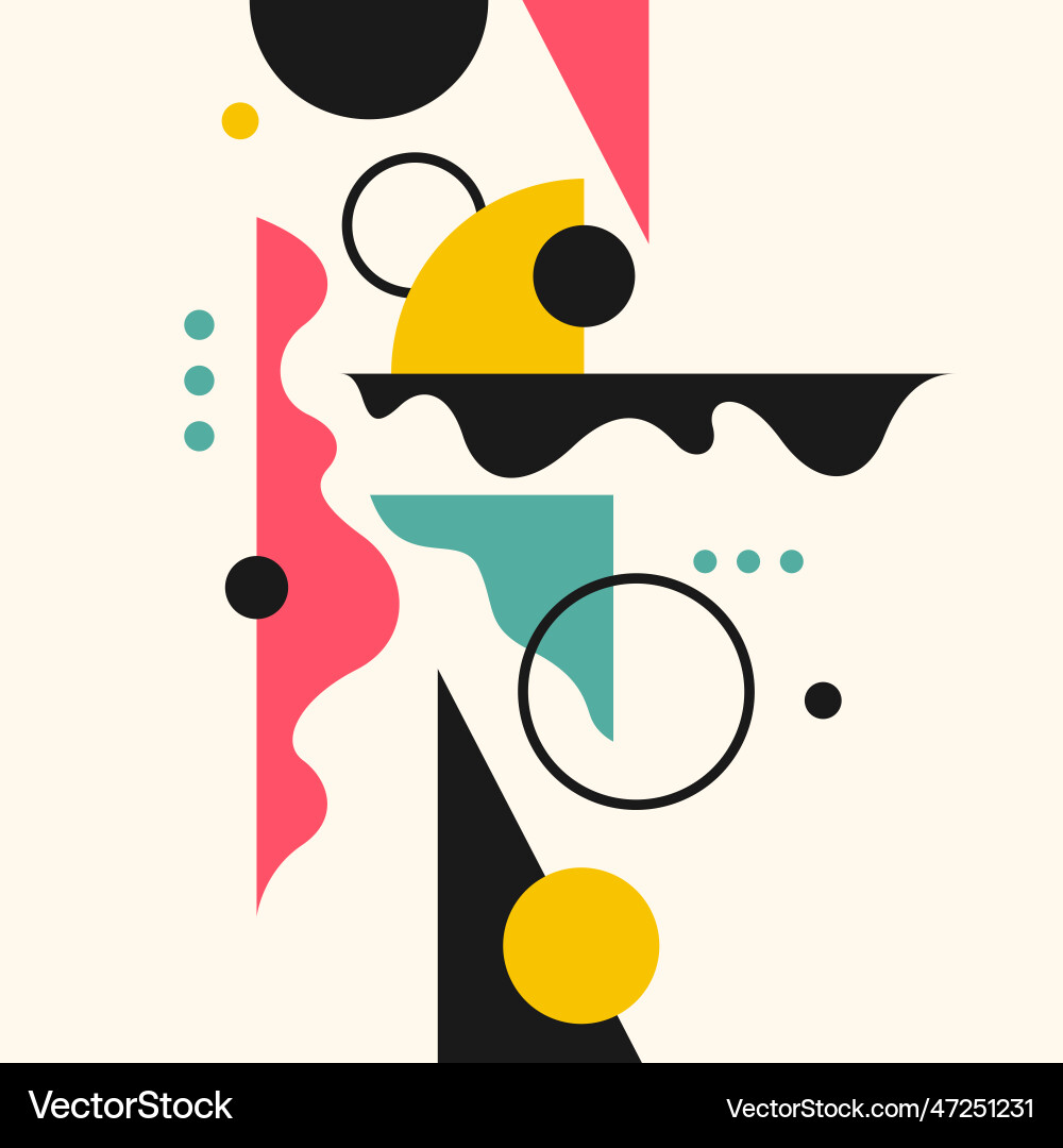 Trendy abstract background composition forms Vector Image