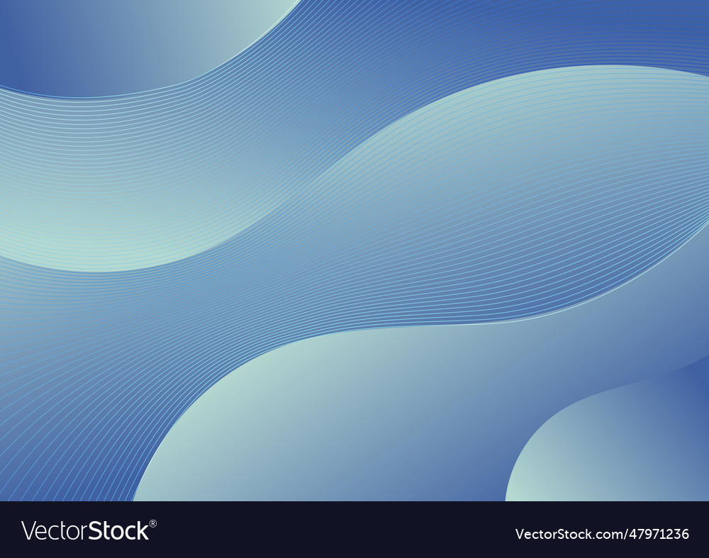 Abstract blue gradient wave shape background Vector Image