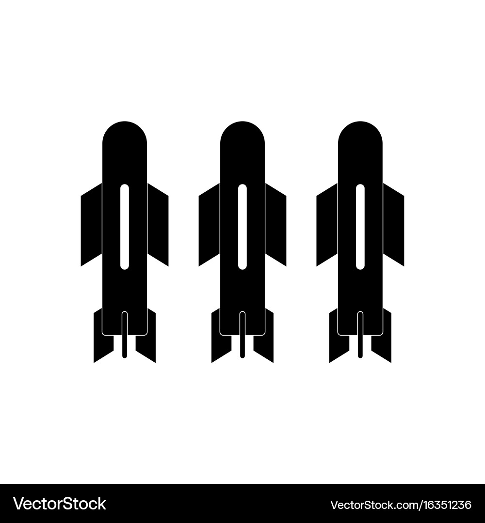 Black icon on white background military bomb Vector Image
