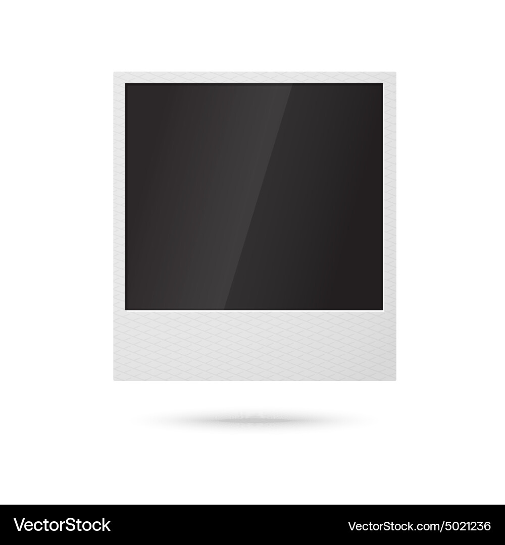 Blank instant photo frame in air Royalty Free Vector Image