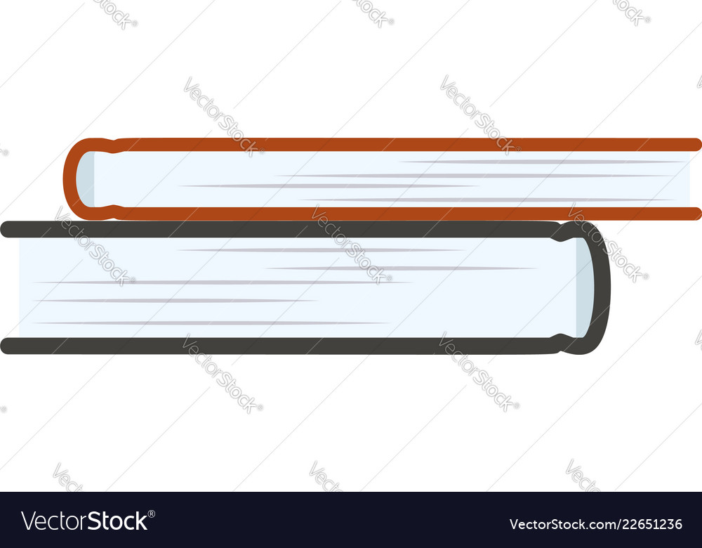 Book stack icon flat style Royalty Free Vector Image