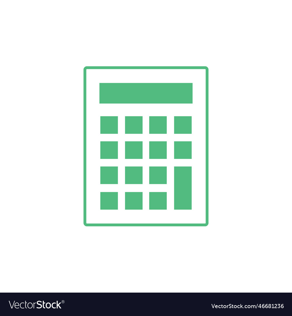 Calculator logo Royalty Free Vector Image - VectorStock
