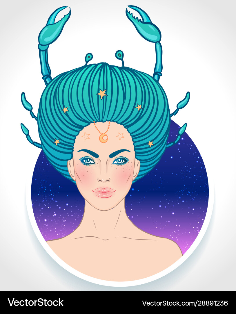 Cancer astrological sign Royalty Free Vector Image