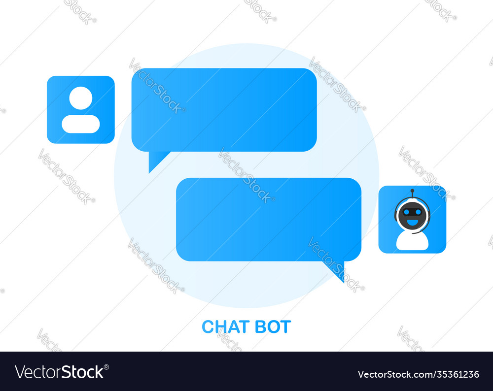 Chatbot icon concept chat bot or chatterbot Vector Image