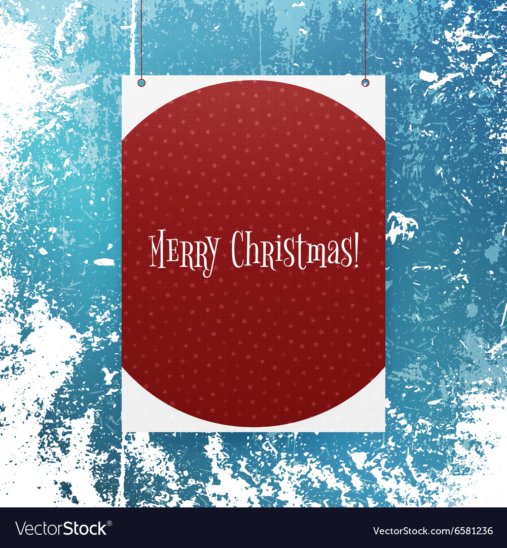 Christmas poster template with snowflakes Vector Image