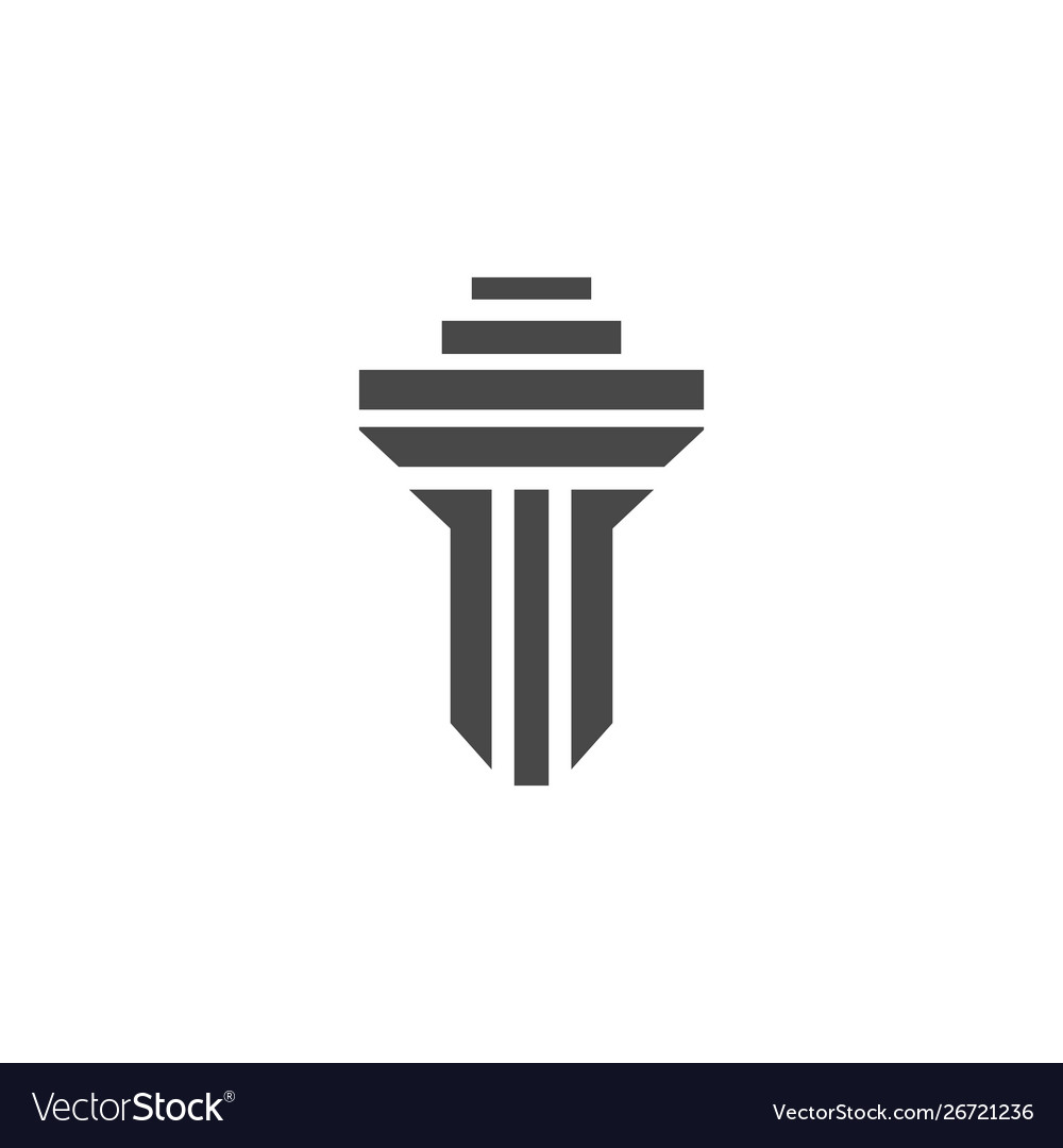 Column logo template Royalty Free Vector Image