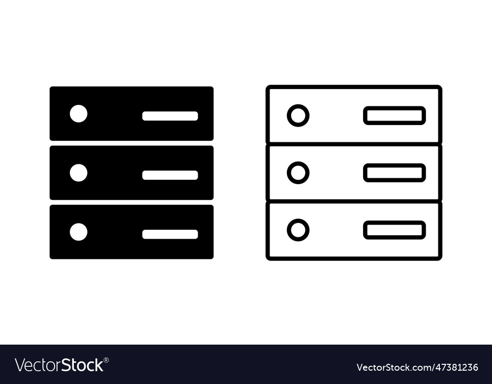Database Icon Set Database Icon Royalty Free Vector Image
