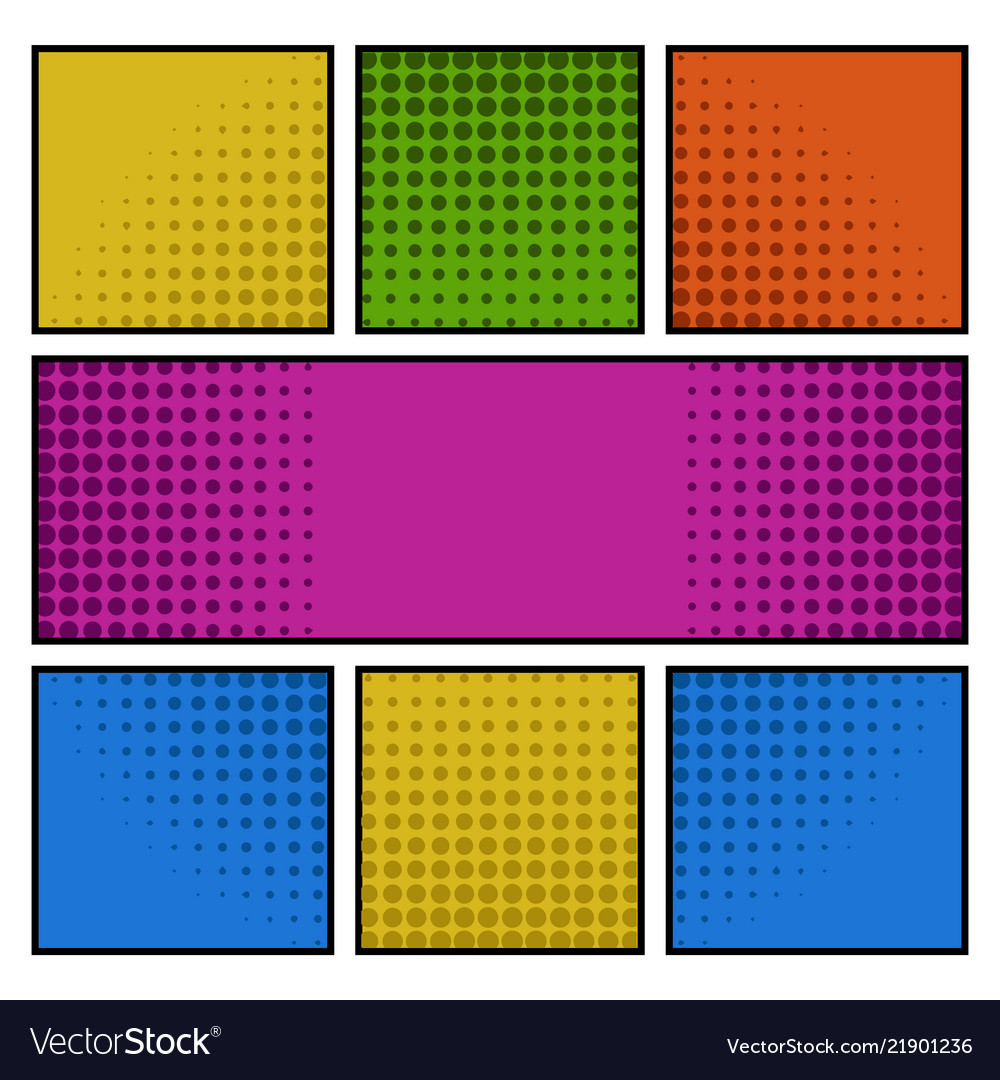 Empty colored comic page Royalty Free Vector Image