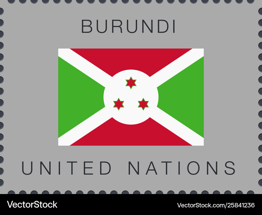 Flag burundi sign and icon postage stamp Vector Image