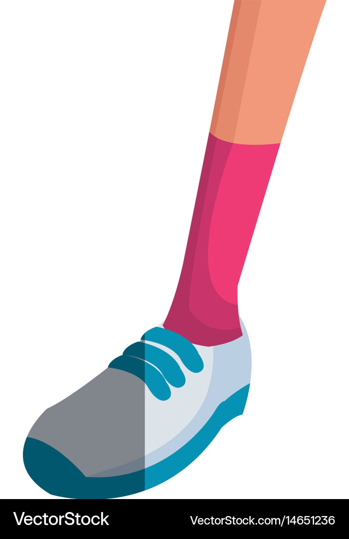Leg sport with sneaker design graphic Royalty Free Vector