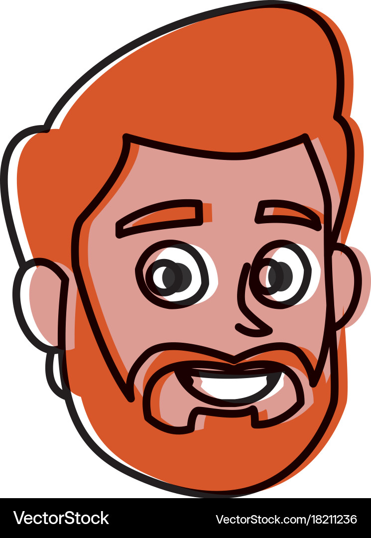 Man smiling cartoon Royalty Free Vector Image - VectorStock