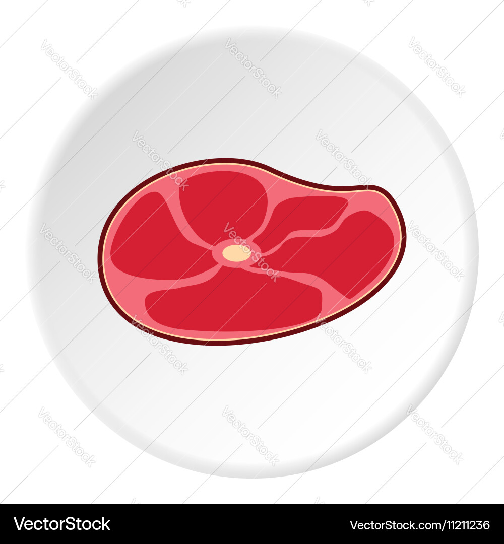 Piece of meat icon flat style Royalty Free Vector Image