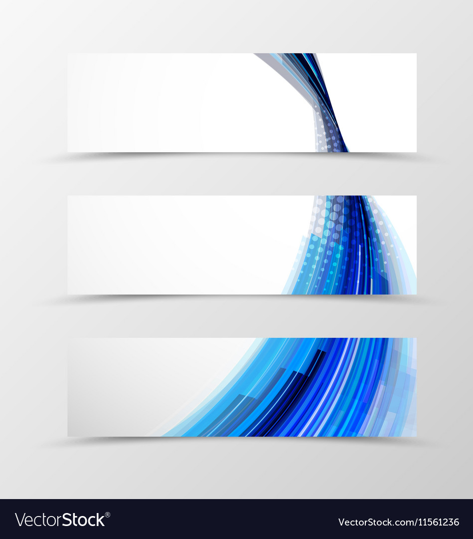 Set of header banner digital design Royalty Free Vector