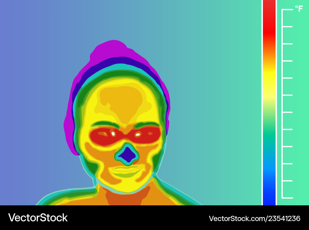 Thermal imager medical scan Royalty Free Vector Image