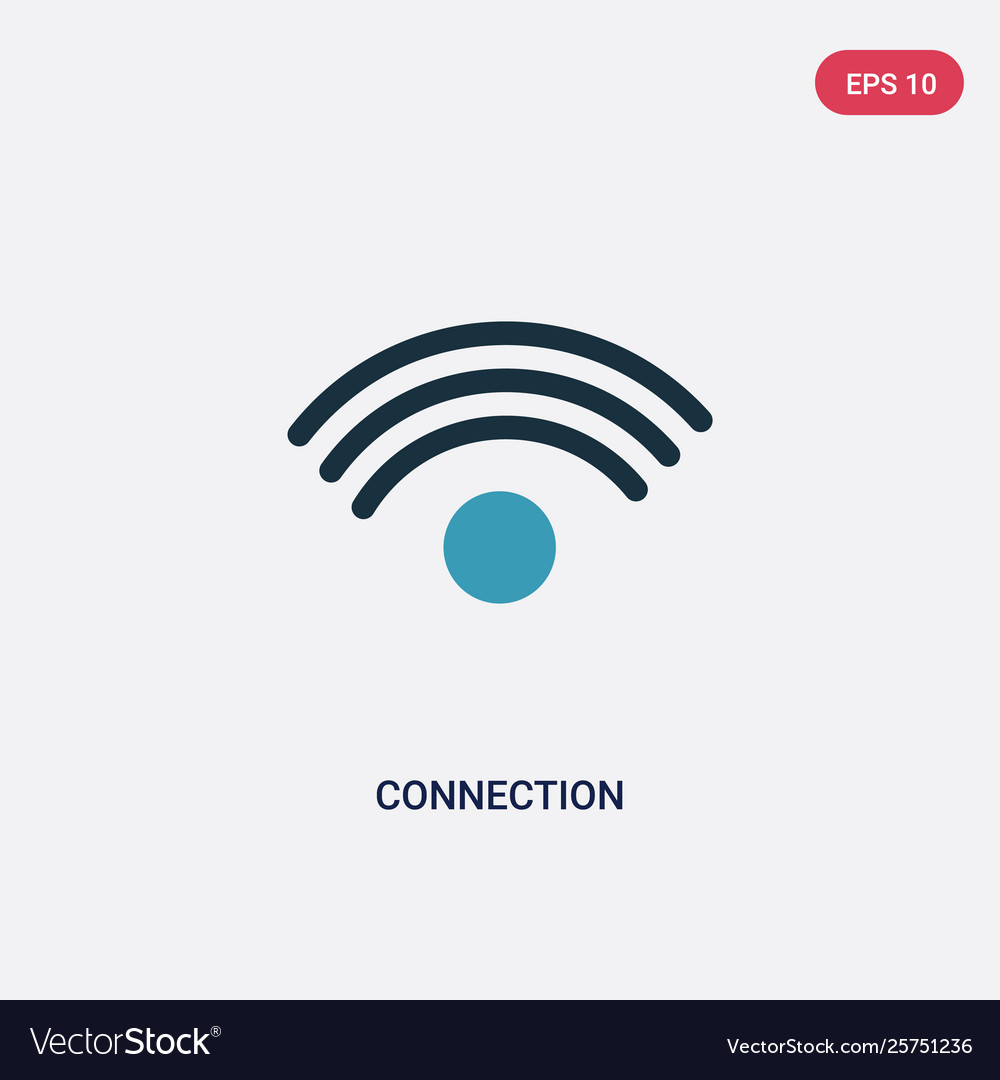 Two color connection icon from user interface Vector Image