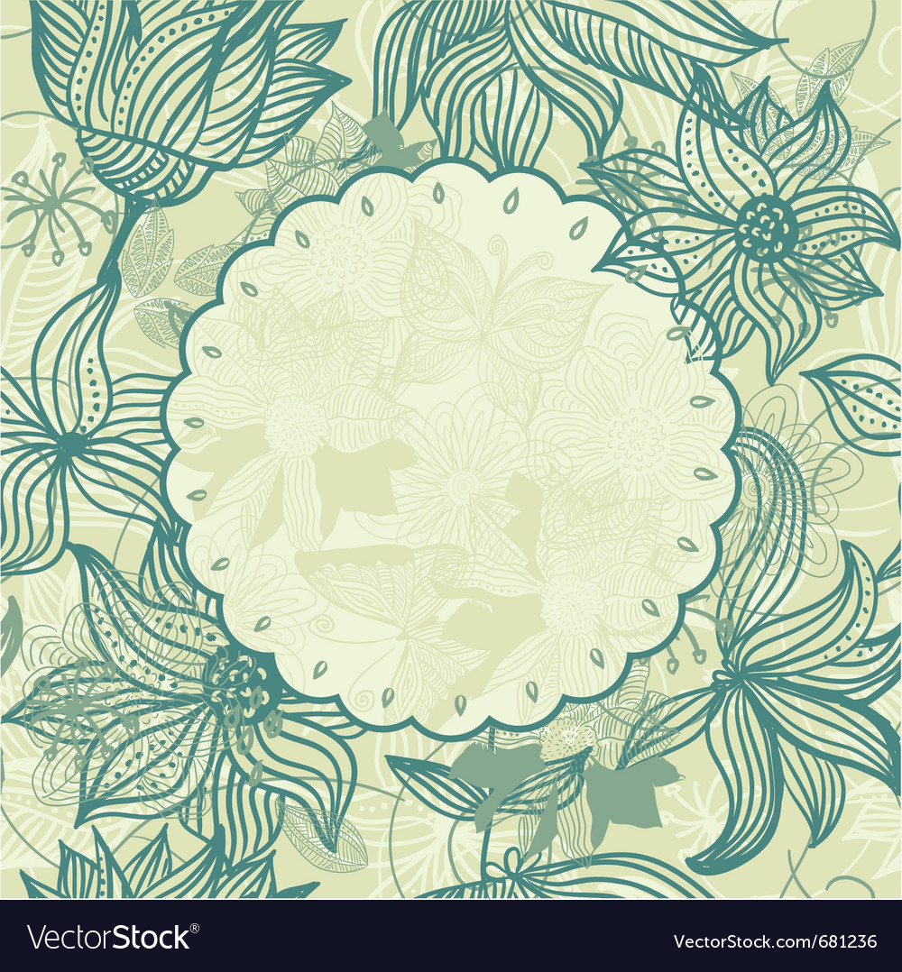 Vintage floral Royalty Free Vector Image - VectorStock
