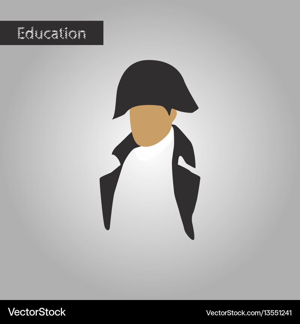 Black and white style icon napoleon Royalty Free Vector
