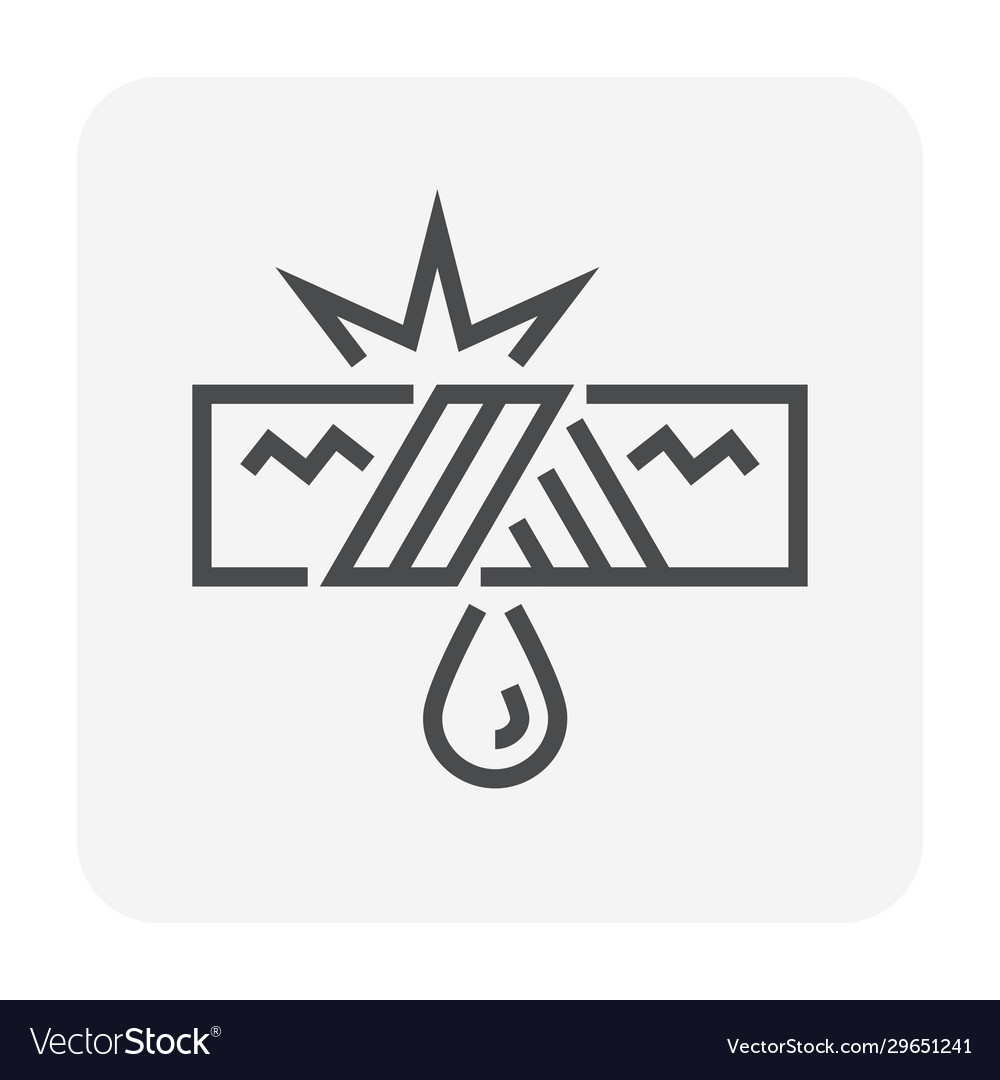 Burst pipe icon Royalty Free Vector Image - VectorStock