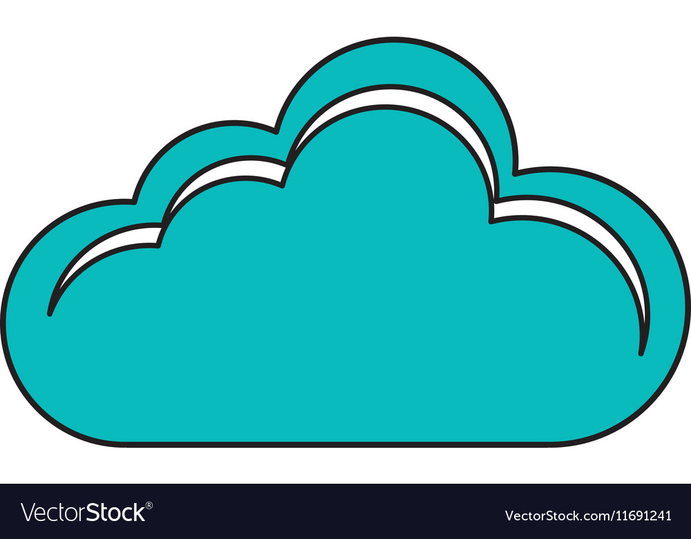 Isolated cloud shape design Royalty Free Vector Image