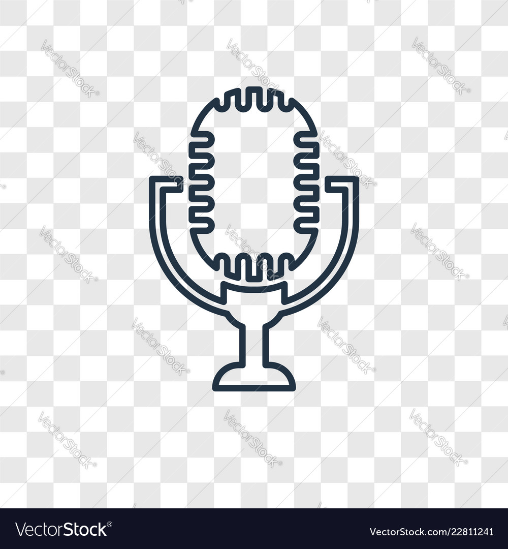 Microphone concept linear icon isolated Royalty Free Vector Microphone concept linear icon isolated Royalty Free Vector