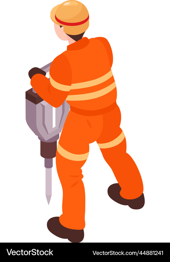 Miner picking coal composition Royalty Free Vector Image