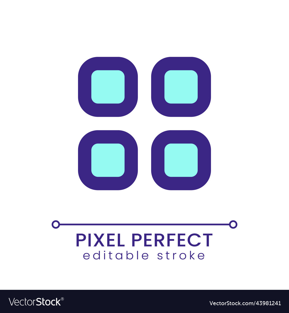 Select all items pixel perfect rgb color ui icon Vector Image